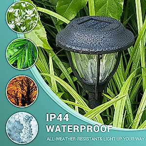 SOLPEX Solar Outdoor Lights Pathway, 6 Pack LED Solar Path Lights, Solar Garden Lights Outdoor Waterproof, Solar Powered Pathway Lights for Yard, Pathway, Lawn (Warm White)