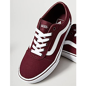 Vans Women's Ward Sneaker, Red ((Canvas) Burgundy Olq), 8.5