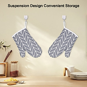 Eilin Heat-Resistant High Temperature Resistance Oven Mitts - 1 Pairs Kitchen Oven Mitt Gloves for BBQ Cooking , Baking, Microwave Heat