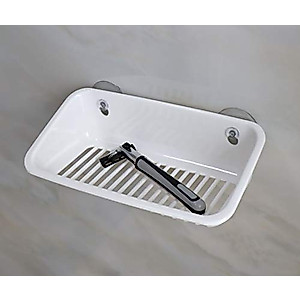 EIKS Storage Basket Organizer Shelf with Suction Cup for Bedroom Office Laundry Room