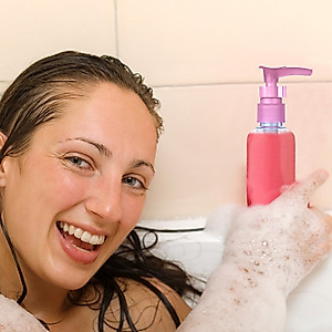 Transparent Travel Bottles Pump Bottle Lotion Dispenser Bottle, 4 Pieces (100 ml)