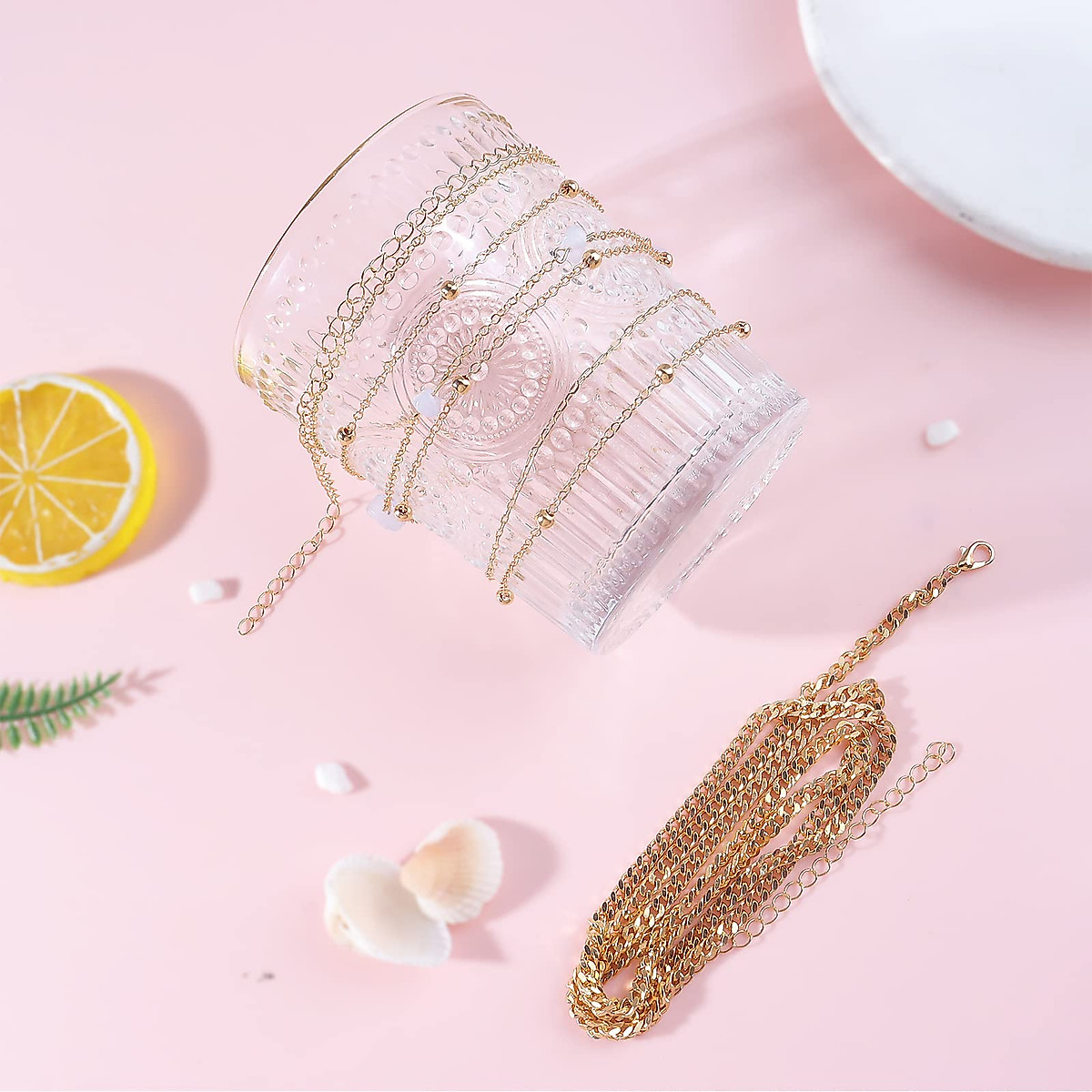 Waist Chain for Women Layered Waist Beads Body Chains for Women Gold Crystal Belly Chain for Girls(Gold)