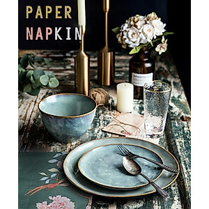 ALINK Vintage Paper Napkins, Bird Design DecoupageLuncheon Tea Party Napkins, 20 Count 2-Ply, 13 x 13 Inch