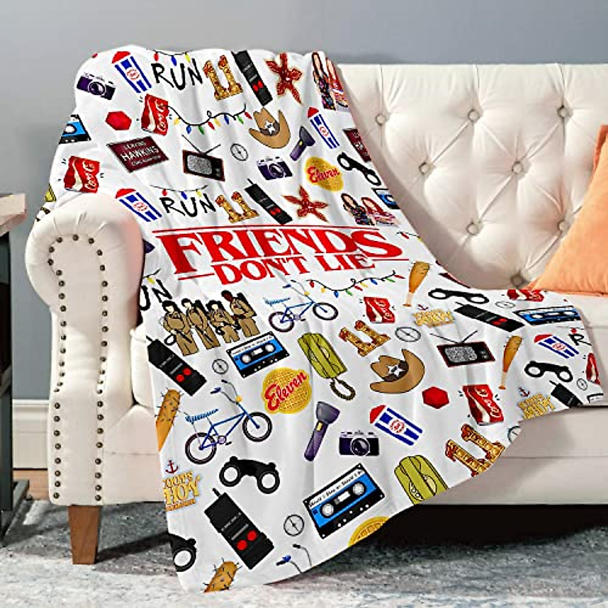 Strangeness Merchandise Blanket Christmas Decorations TV Show Gifts Soft Flannel Throw Blanket 50" X 40"