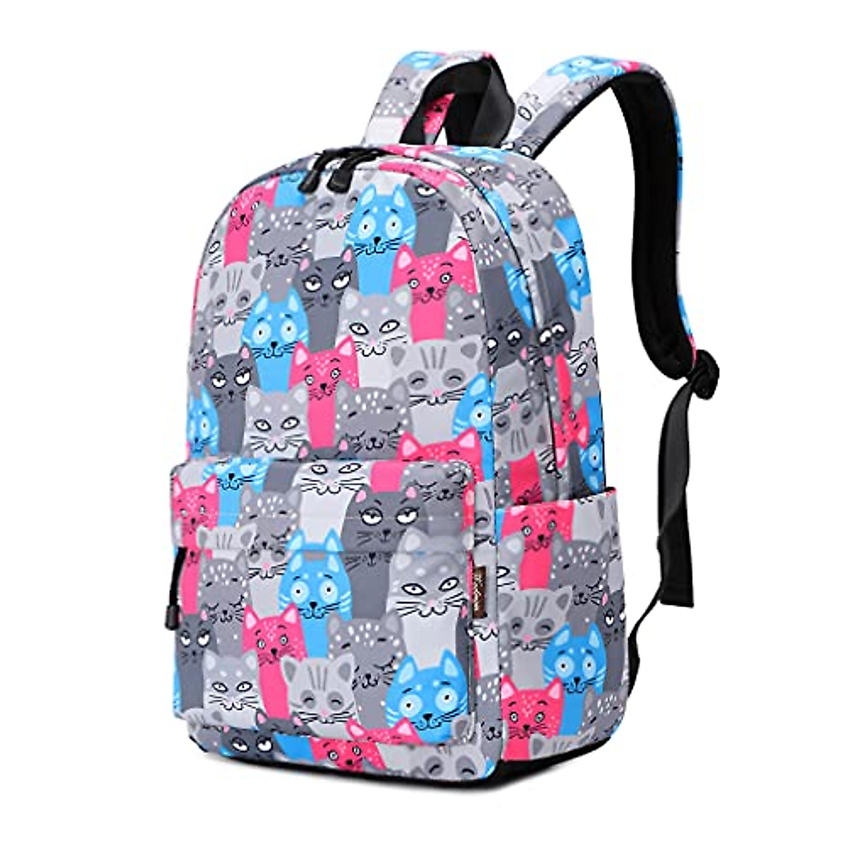 Wadirum Girl Casual Laptop Backpack Lightweight Bookbag for Women Cat