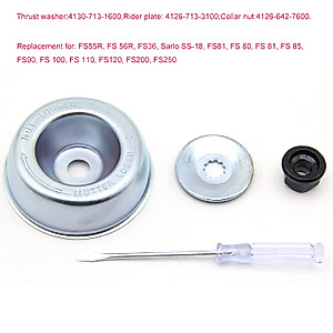 Gardening Machine Lawnmower, Rider Plate, Replacement for Stihl Brush Blade and Weedeater Parts, Collar Nut, Maintenance Screwdriver, Blade Adapter, Compatible with Stihl Weed Eater Blades