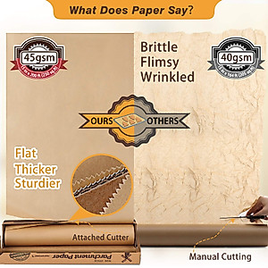 Unbleached Parchment Paper for Baking, 15 in x 200 ft, 250 Sq.Ft, Baking Paper, Non-Stick Parchment Paper Roll for Baking, Cooking, Grilling, Air Fryer and Steaming