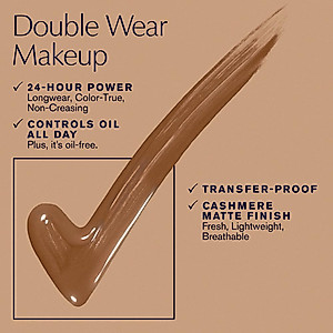 Estée Lauder Double Wear Stay-in-Place 24-Hour Long-Wear Matte Foundation Makeup, 1 Fl Oz, 1W0 Warm Porcelain