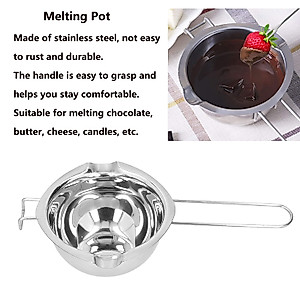 Chocolate Melting Pot, 400ml Stainless Steel Double Boiler Pot Universal Melting Pot for Melting Chocolate, Candy, Soap and Candle Making
