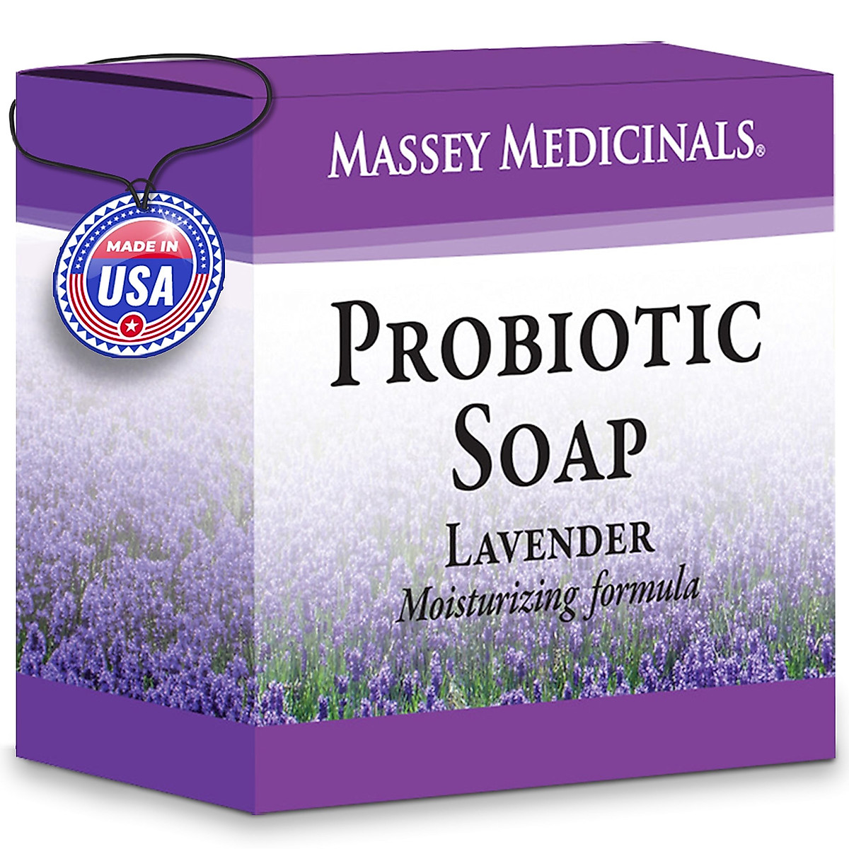 Candida Freedom Massey's Lavender Bliss Probiotic Soap Bar - Ideal Gift for a Spa-Like Experience - Perfect for Men & Women - Elevate Your Daily Wash with this Invigorating 4oz Bar
