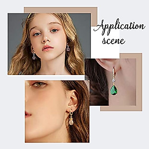 SUNNYCLUE 1 Box 12Pcs Huggie Hoop Leverbacks 18mm Leverback Earring Findings Real 24K Gold Plated Stainless Steel Lever Back Earring Hooks Round Hinged Hoops Earrings Hook for Jewelry Making Craft