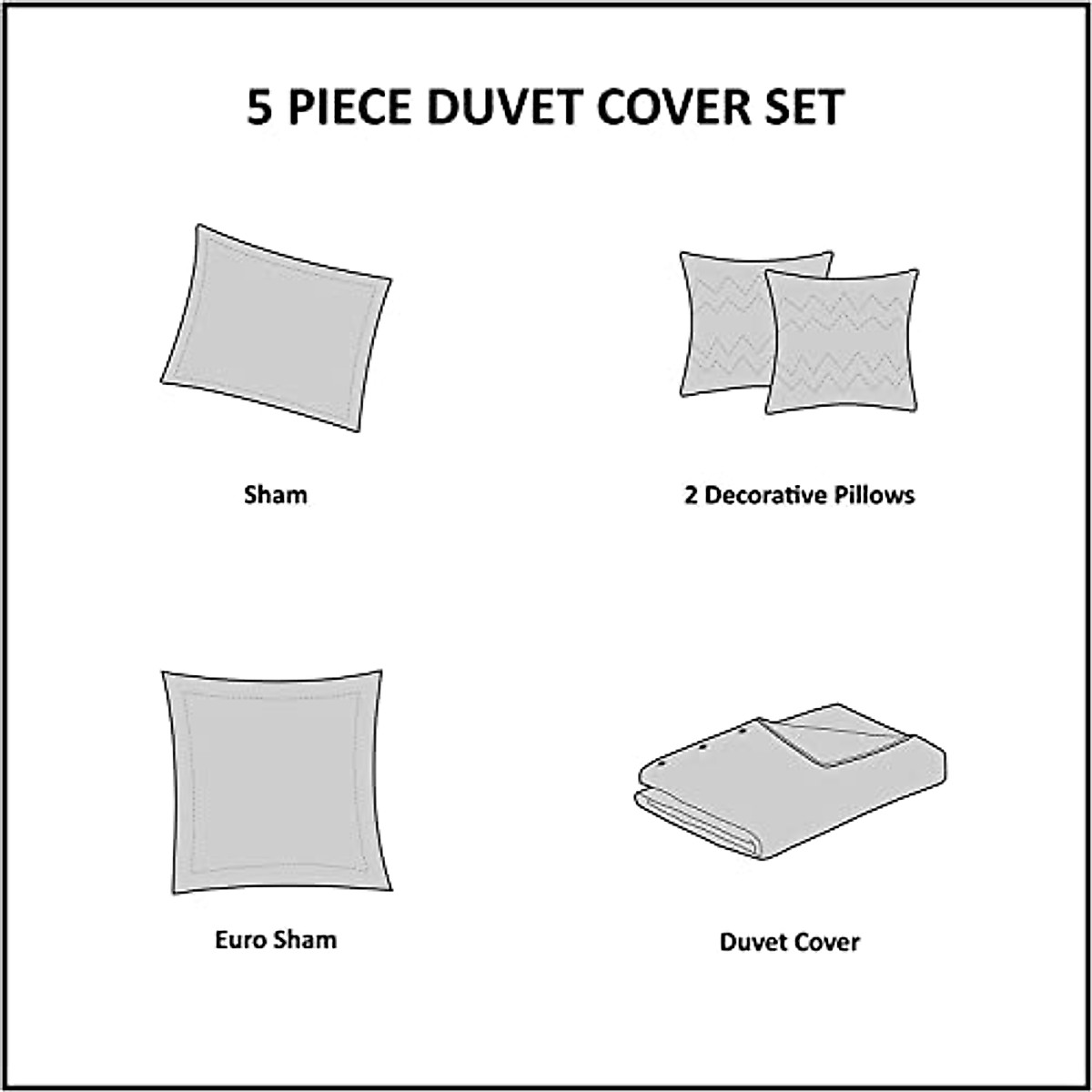 Urban Habitat Duvet Set 100% Cotton Jacquard, Tufts Accent, Shabby Chic All Season Cover for Comforter, Matching Shams, Decorative Pillows, Twin/Twin XL (68 in x 92 in), Pink 5 Piece