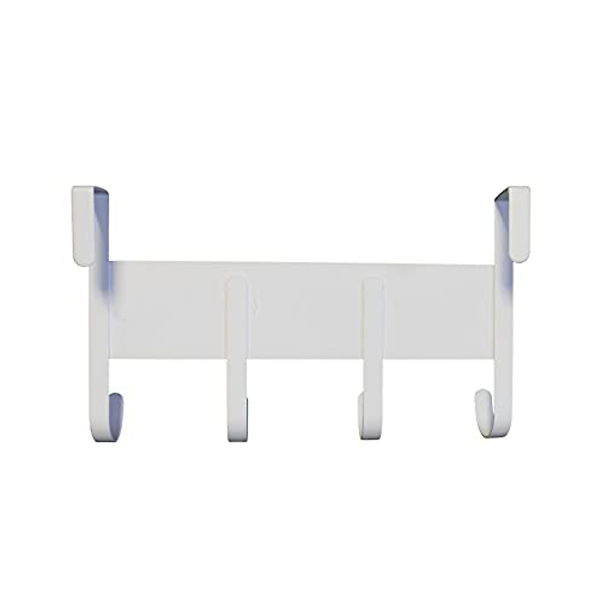 Dependable Industries inc. Essentials Over Door Hanger Hook, Hanging Clothes Coat Bag Robe Keys Towel Bathroom Closet Back of Door Hanger 4 Hooks