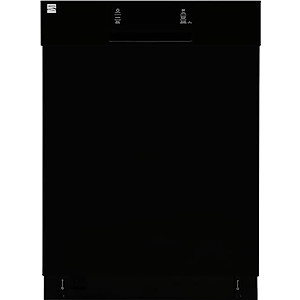 Kenmore 24" Built-In Stainless Steel Tub Dishwasher with SmartWash, UltraWash, SmartDry Plus, MoreSpace Adjustable Rack and Leak Detect, Energy Star Certified, Black