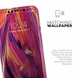 Design Skinz Liquid Abstract Paint Remix V40 - DesignSkinz Protective Vinyl Decal Wrap Skin Cover Compatible with The Apple iPhone Xs (Full-Body, Screen Trim & Back Glass Skin)