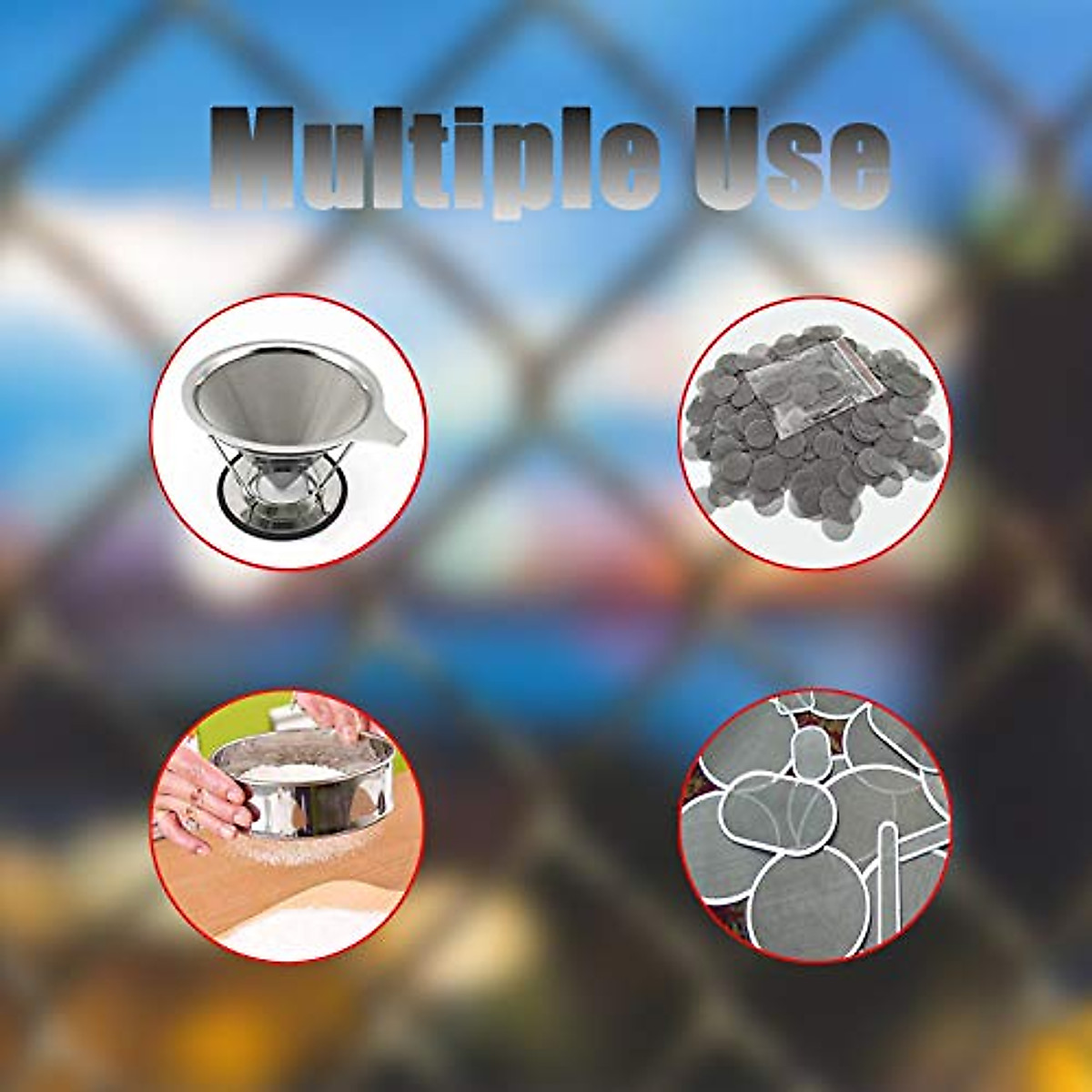 304 Stainless Steel Woven Wire 8 Mesh - 12"X24" (30cmX60cm) Garden Fence BBQ Wire Mesh Window Screen Mesh 2 Pcs