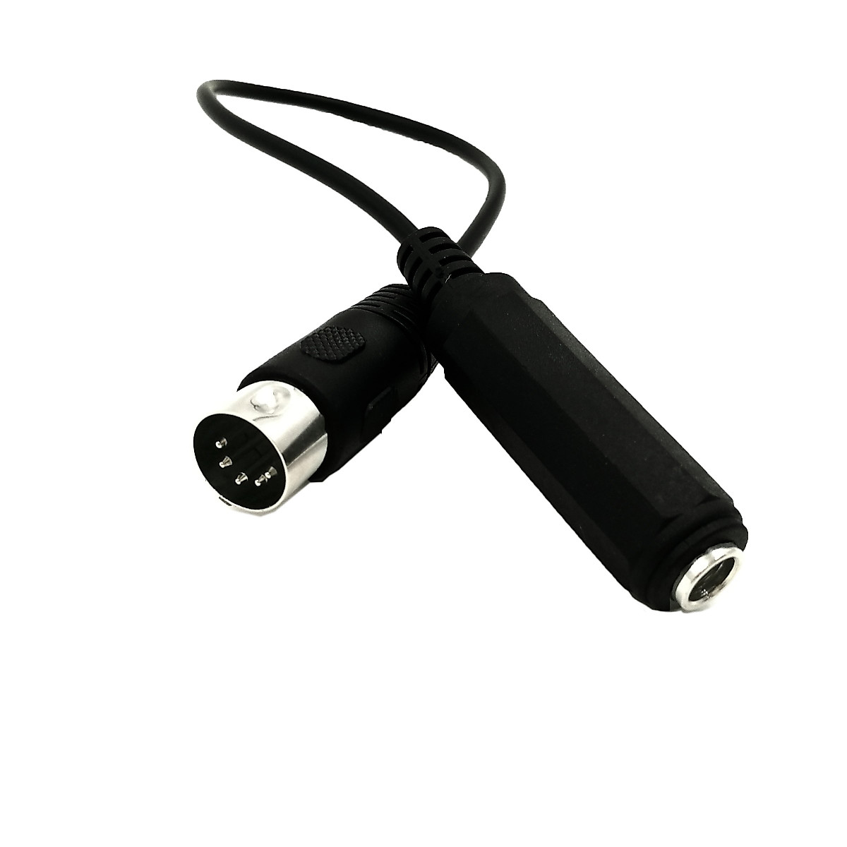 SinLoon 13inch DIN Cable,5-Pin Din Male to 6.35mm (1/4 Inch) Female TRS Stereo Audio Cable for B & O System Playing Musical Instrument (6.35 F-DIN 5P M)