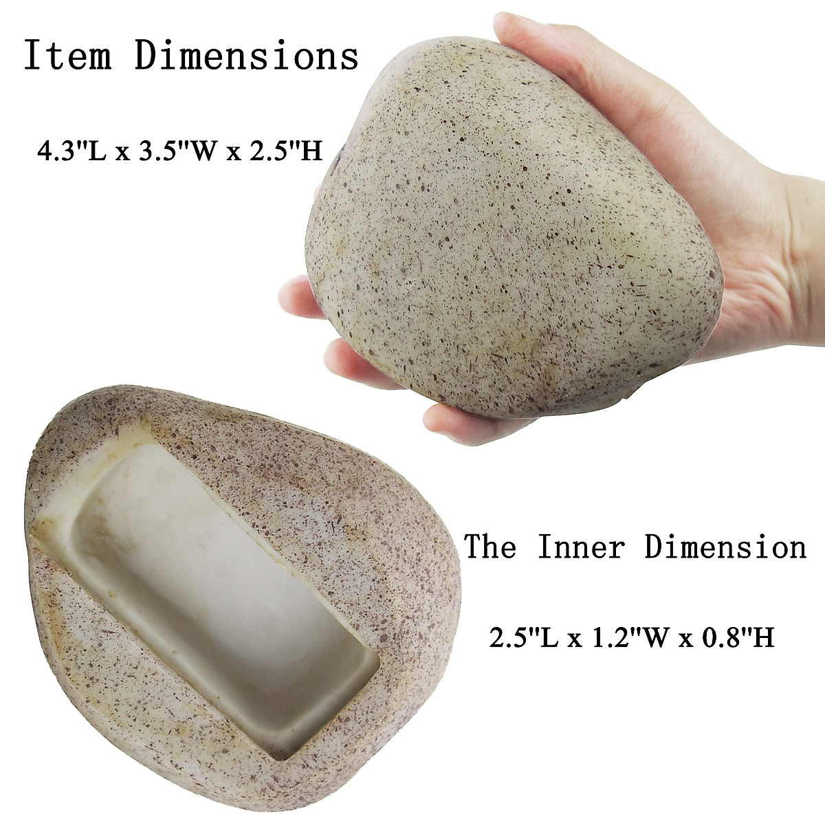 Memeyou Fake Rock Key Hider Decoration Safe Holder For Outdoor Yard Garden Large Size Design Hide A House Spare Key Lock Box For Outside