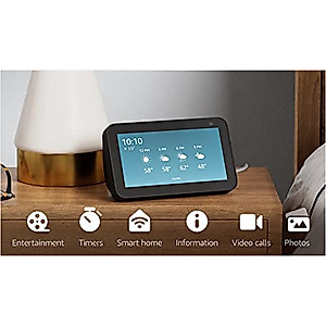 Echo Show 5 (2nd Gen, 2021 release) | Smart display with Alexa and 2 MP camera | Charcoal | with Wyze Cam V3