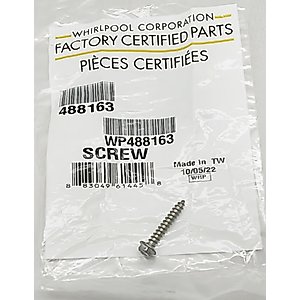 WP488163 Refrigerator/Appliance Screw - New - Genuine OEM - AM 1-3-5 - EA240118