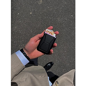 Magnetic Wallet and Phone Stand - Secure Card Holder for Multiple Cards & Cash - Strong Magnet for iPhone 12/13/14 Series