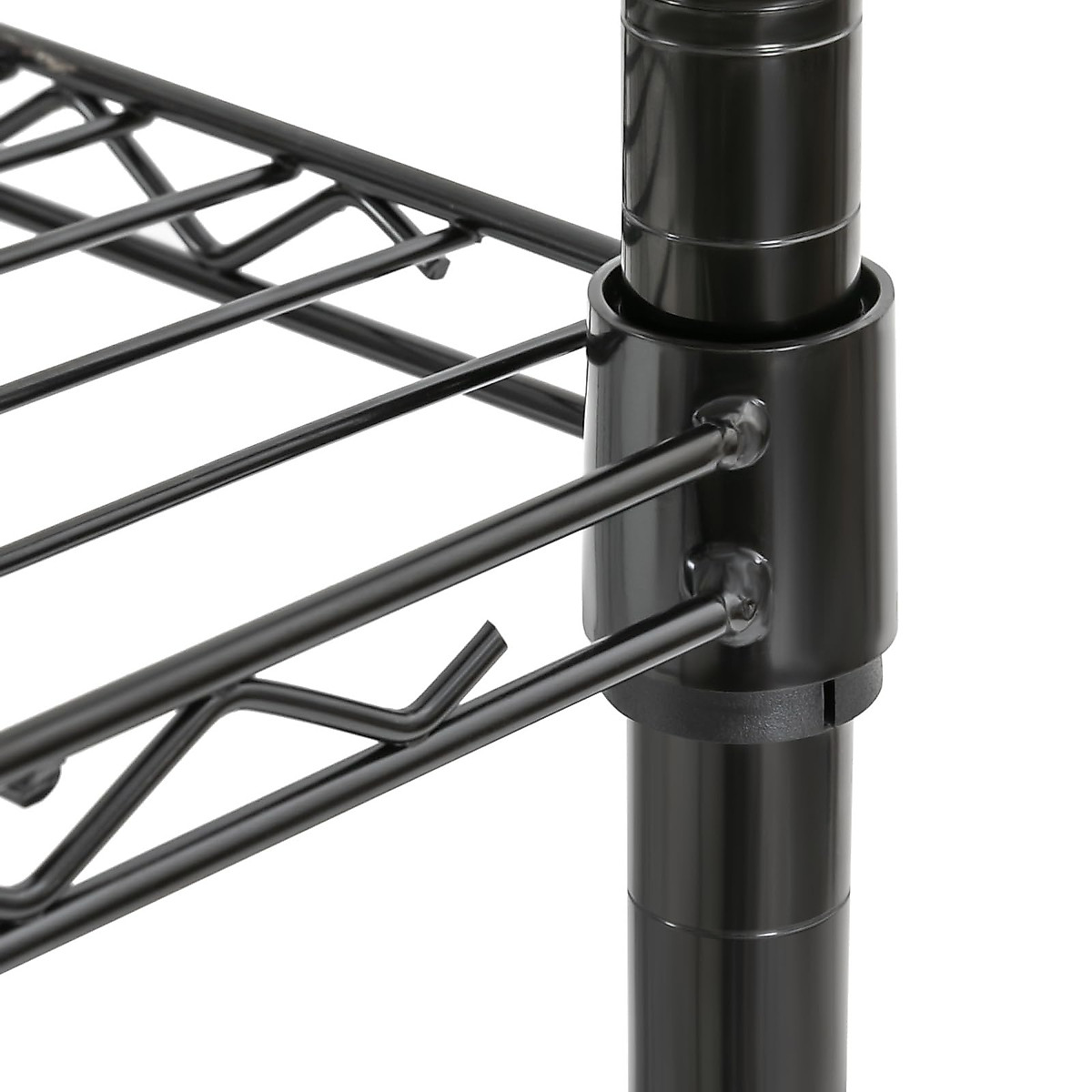 Metal Shelving Unit With Wheels, 4-Tier Wire Shelving, With Four Universal Wheels，Adjustable Support, Freestanding Heavy Duty Metal Wire Storage Shelf Rack For Warehouse, Industrial Or Commercial Etc