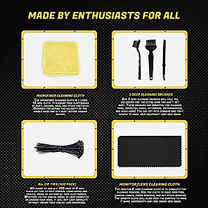 Enimatic 6-in-1 Professional PC Cleaning Kit | Computer Cleaning Kit to Clean Up Computer Hardware & Fans | Desktops, PCs, Fans, & Laptop Cleaning Kit