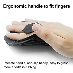 IKENAU- Body Scrubber,Face Scrubbers Men, Shower and Bathroom Four-Piece Set-with Hook, with Silicone Grip Technology, Detachable and Reusable