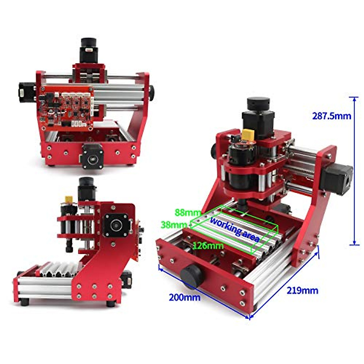 CNCTOPBAOS 1310 CNC Router Machine for Metal Carving,DIY Mini Desktop Benbox/GRBL Control Milling Machine for Aluminum,Copper,PVC,PCB,Acrylic,Wood Cutting Engraving Machine