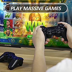 Wireless Retro Game Console, 4K HDMI Nostalgia Stick Game, Retro Game Stick Built-in 10000+ Games for 9 Classic Emulators and TV, with Dual 2.4G Wireless Controllers and 64G TF Card