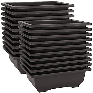 MANCHAP 20 PCS 8.9 Inch Plastic Bonsai Training Pots, Rectangular Bonsai Tree Planter Pot for Garden, Yard, Office, Home Decorative