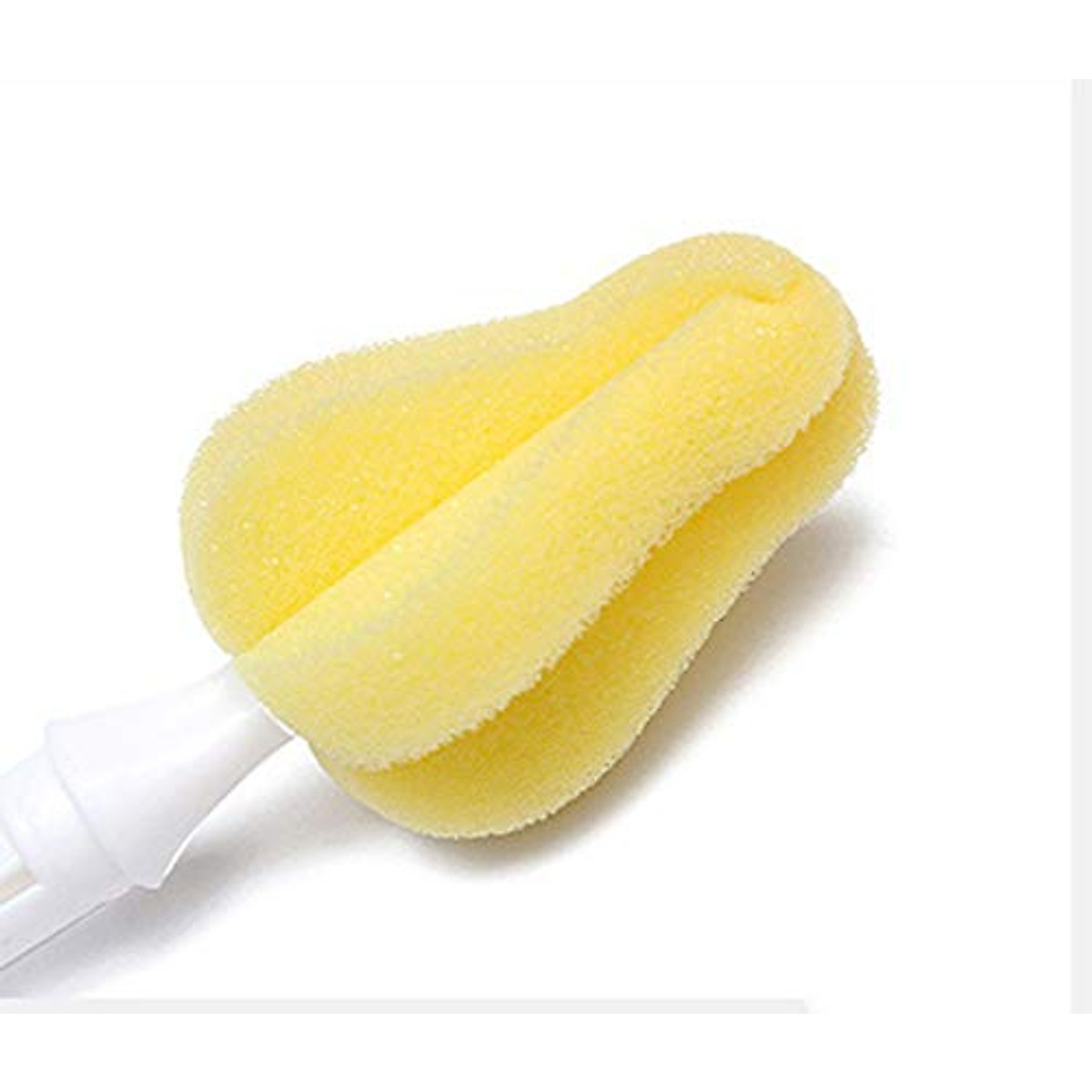 AKOAK 1 Pack The Baby Nipple Brush Cleaning Brush Set Rotates Freely to Replace The Head Sponge Bottle Brush