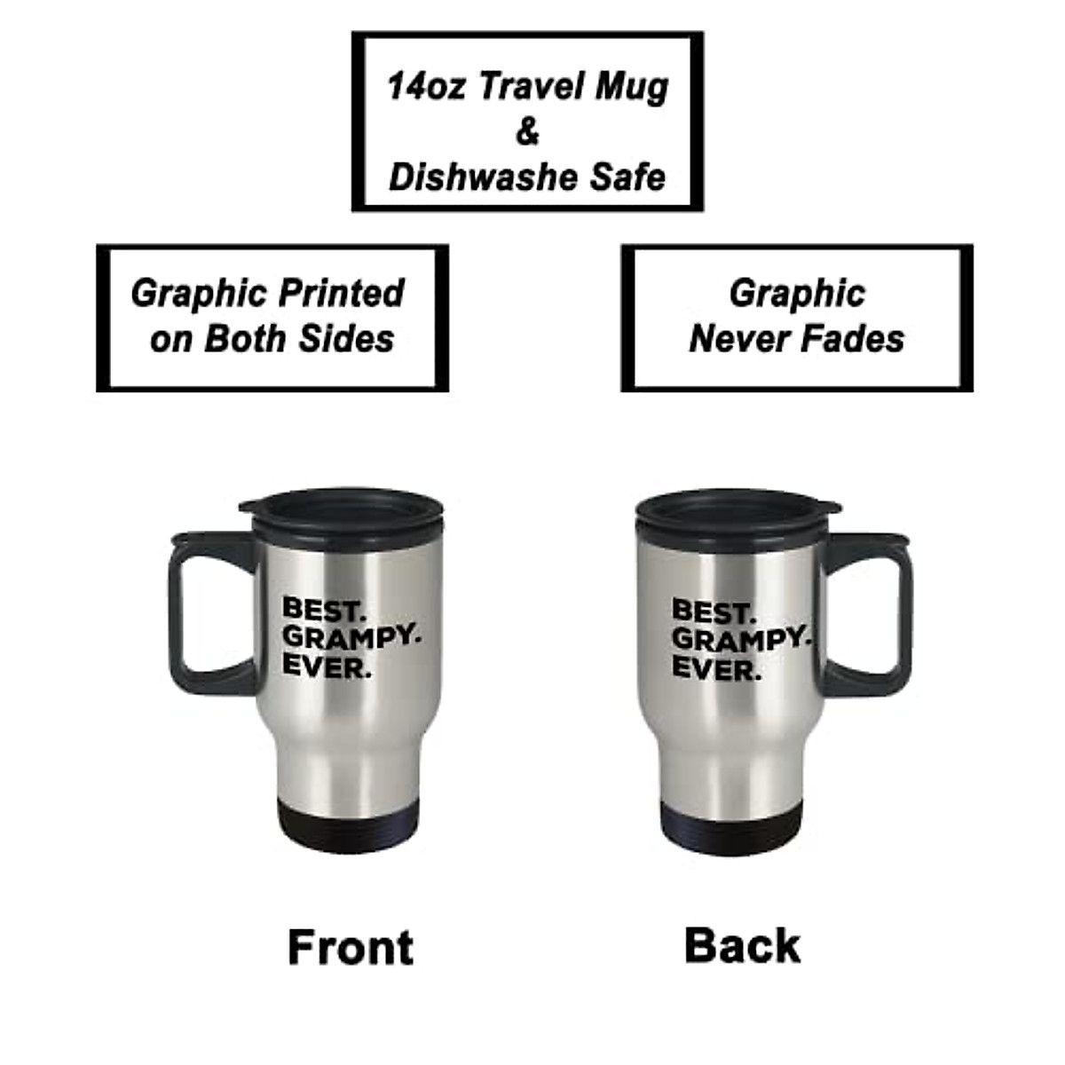 SpreadPassion Best Grampy Ever Travel Mug, Grampy Travel Mug, Grampy Coffee Travel Mug, Grampy Gift, Gift for Grampy, Grampy Tumbler, Grampy Gift from Grandkids, Grampy Birthday Basket Gift idea