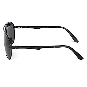 ATX OPTICAL XXL extra large Classic Round Aviator Polarized Sunglasses for big wide heads 150mm (black, grey)