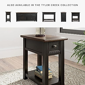 Signature Design by Ashley Tyler Creek Chair Side End Table, Light Brown & Whitewash