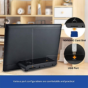 10 Inch Digital Photo Frame L10X,Digital Picture Frame with 1024 x 768 HD IPS Display, USB and SD Card Slots and Remote Control(10" XM)