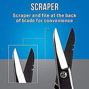 Jonard Tools ES-1964 Stainless Steel Electrician Scissors, for Heavy Duty Use