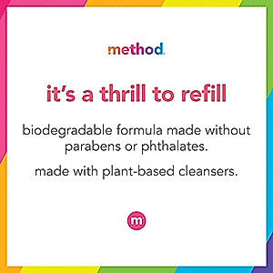 Method Foaming Hand Soap Refill, Orange Ginger, Recyclable Bottle, Biodegradable Formula, 28 fl oz (Pack of 4)