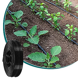 WILLBOND 656 Feet 1/4 Inch Drip Irrigation Tubing Irrigation Hose Garden Watering Tube Line, Drip Line Watering Drip Automatic Irrigation Equipment Set for Garden Irrigation System Flower Patio Lawn