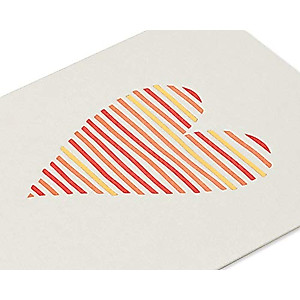 Papyrus Blank Romantic Card, Anniversary, Friendship (Heart)