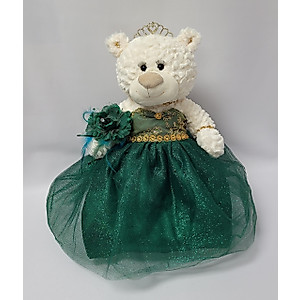 KINNEX COLLECTIONS SINCE 1997 20" Quince Anos Quinceanera Last Doll Teddy Bear with Dress (Centerpiece) ~ ARC16831-33 (Emerald Green)