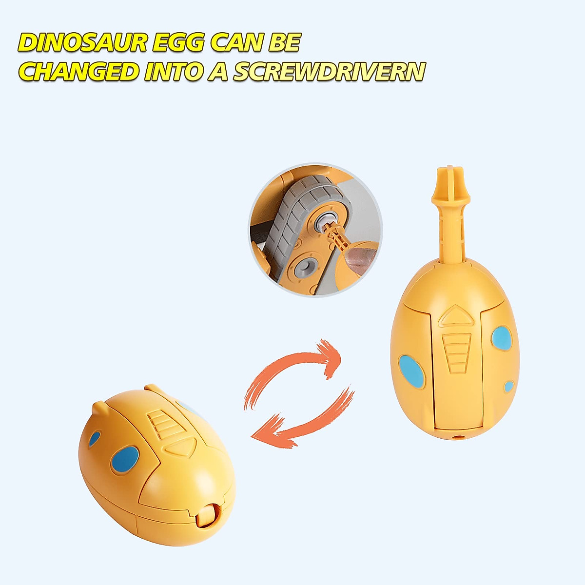 ERCHAOXI 5 in 1 Take Apart Dinosaur Toys for Kids 3-5,5 Construction Trucks Transform into a Big Dinosaur Robot Toys,STEM Building Toys Gifts for 4 5 6 7 8 Years Old Boys & Girls