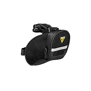 Topeak Aero Wedge Pack, w/ Fixer F11, Micro , Black, ﻿L x W x H 6.6 x 14 x 8.1 cm / 2.6” x 5.5” x 3.2”