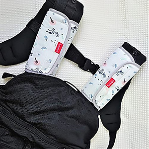 【angelette】Baby Carrier Reversible Sucking Pads/Car Seat Strap Covers/Stroller Belt Covers/Drool Pads/Teething Pads (Unicorn)