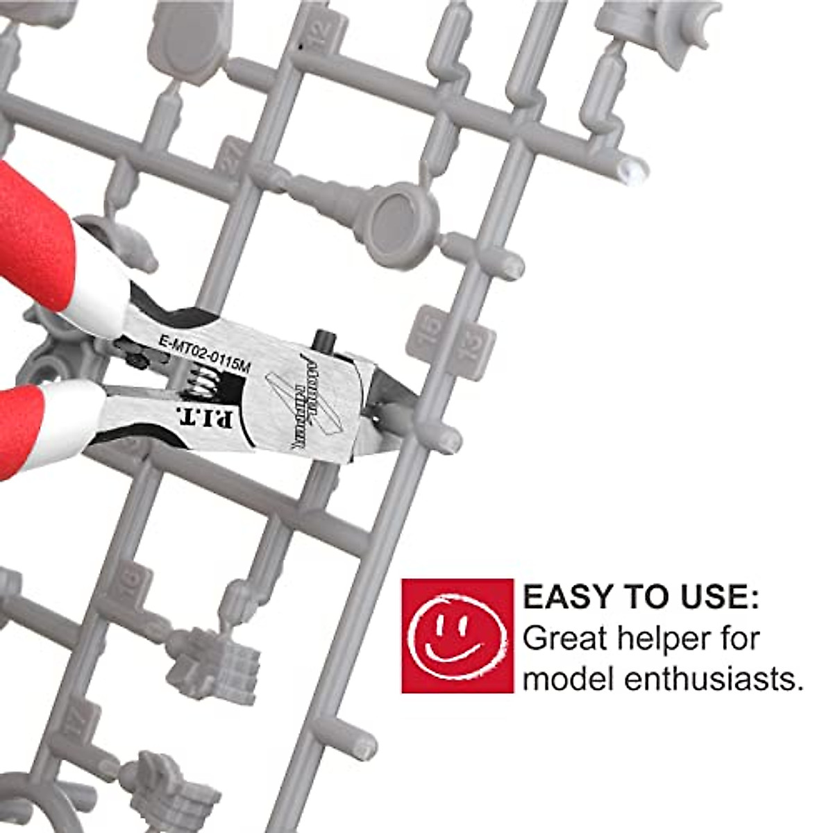 P.I.T. 4.8 Inch Model Nipper, Single Blade Gundam Nipper with Non-Slip Grip, Sprue Cutter Hobby Nippers,Model Kit Nippers for Plastic Gunpla Model Building