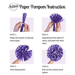 AOBKIAT Boho Wedding Decorations Set,28 PCS Dusty Brown Tissue Paper Pom Poms,Circle Dots Garland Paper Tassels Hanging Backdrop for Baby Shower,Birthday,Bridal Showers,Fall Party Supplies