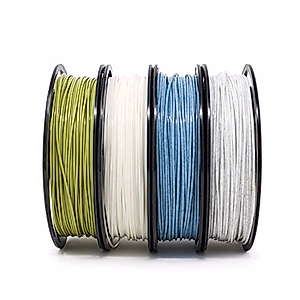 Gizmo Dorks PLA 3D Printer Filament 3mm (2.85mm) 200g, 4 Color Sample Pack - Marble, Glitter Blue, Glow Green, Change Green Yellow