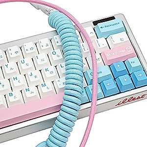 PBT Milk Japanese Keycaps 141 Keys Cherry Profile Dye Sublimation ANSI Layout for Mechanical Gaming Keyboard Cherry MX Switches