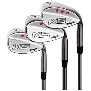 Majek Golf Men's Complete Wedge Set: 52° Gap Wedge (GW), 56° Sand Wedge (SW), 60° Lob Wedge (LW) Right Handed Regular Flex Steel Shaft
