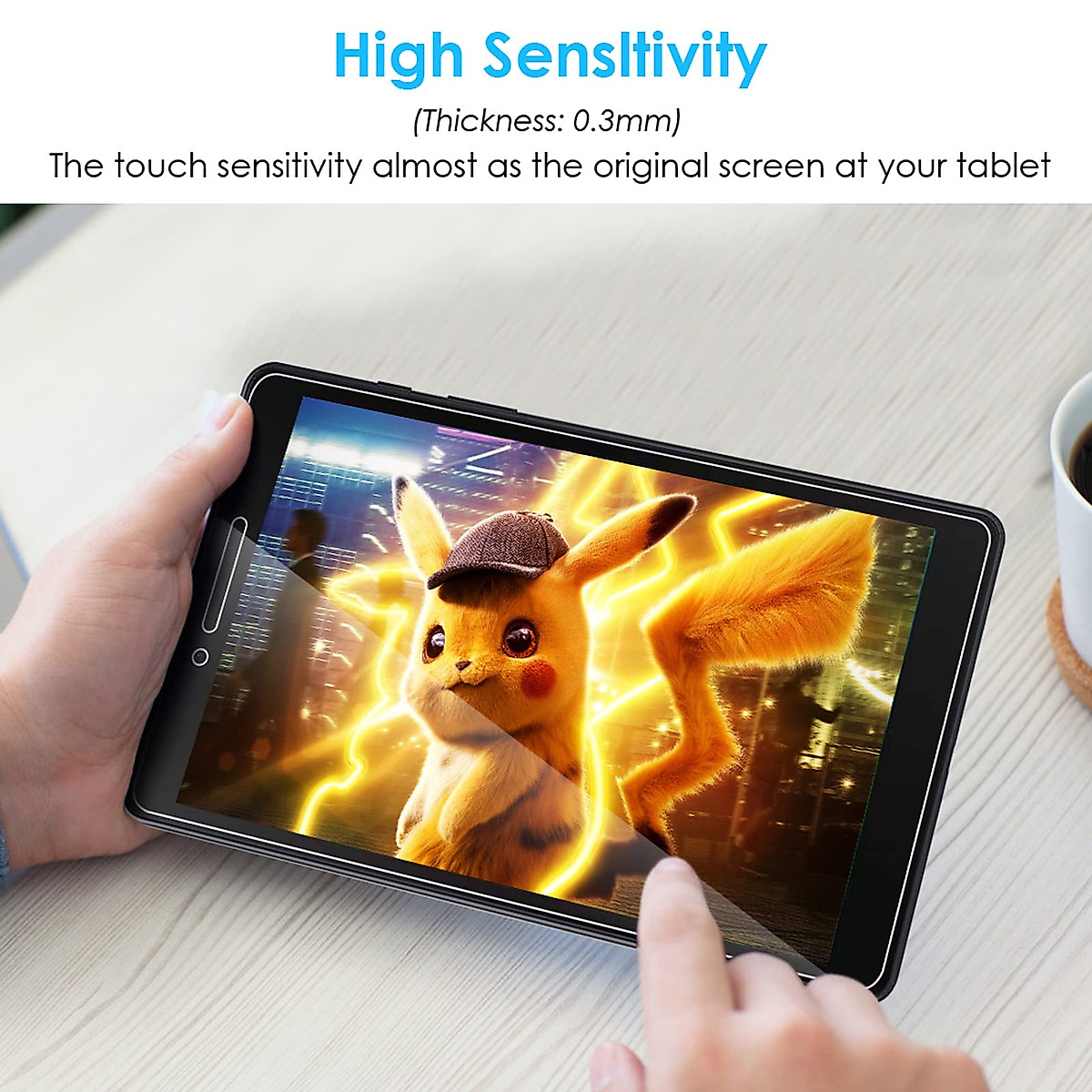 DETUOSI 2-PACK Screen Protector for Samsung Galaxy Tab A 8.0" 2019 (SM-T290/T295/T297),Ultra-Clear/Case Friendly/Touch Sensitive/Bubble Free/Anti-Scratch Mica Galaxy Tab A 8.0" 2019 Tempered Glass